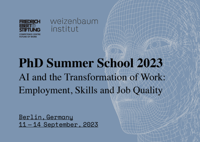PhD Summer School 2023: AI and the Transformation of Work: Weizenbaum ...